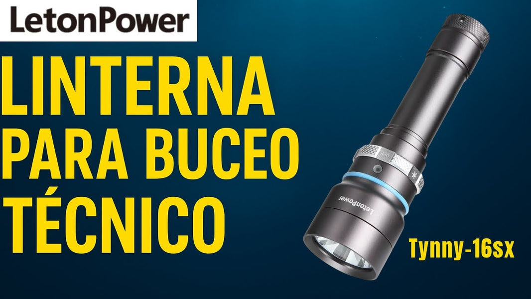 LetonPower Tynny-16SX Technical Dive Flashlight: Unboxing & First Impr ...