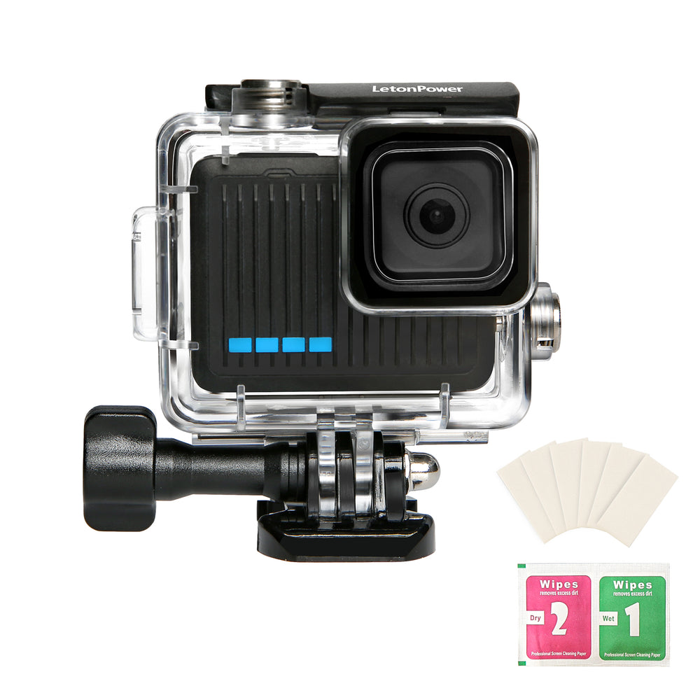 LetonPower GoPro Waterproof Housing HERO, IP68 60m Full Protection ...